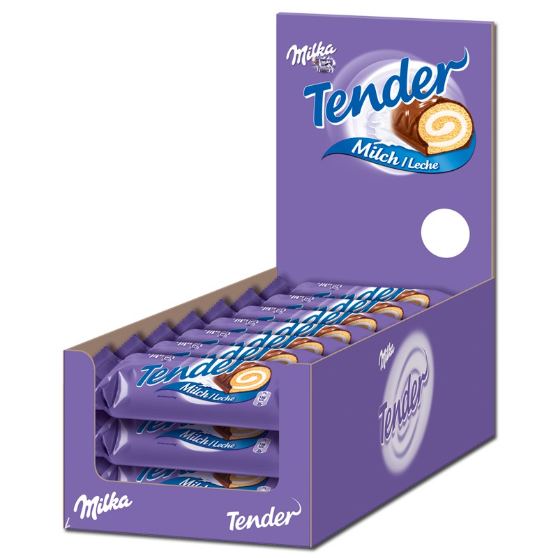 Milka Tender Milch, Biskuit, Schokolade, 21 Stück Riegel Milka Schokoriegel