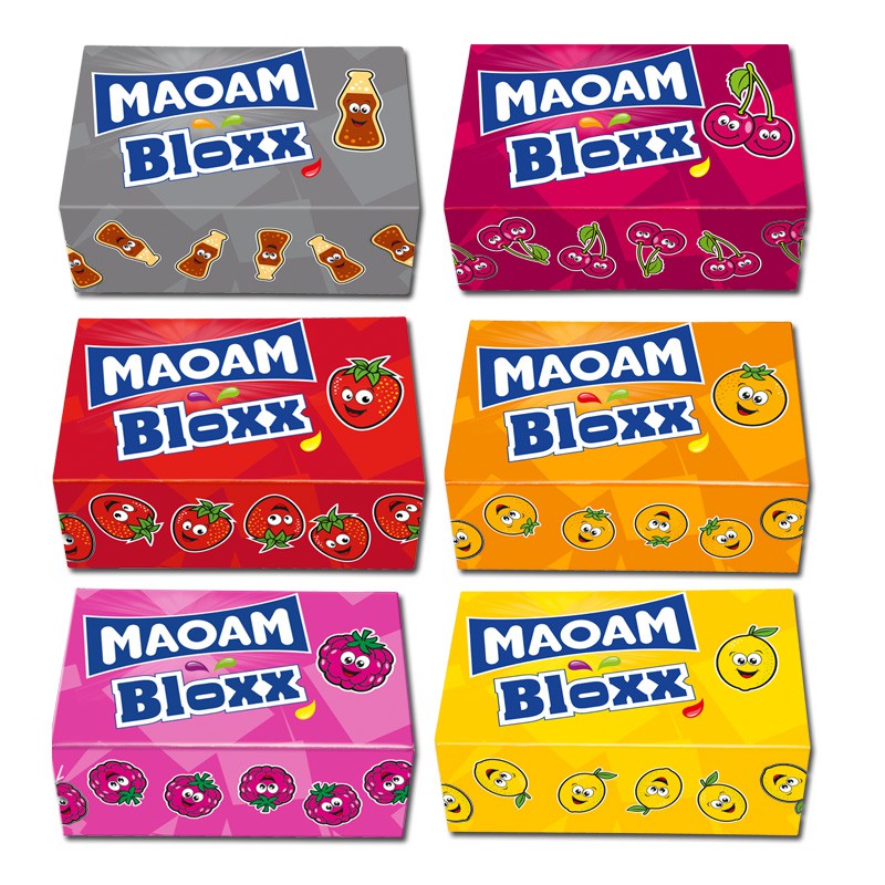 Haribo, Maoam Bloxx, Würfel, Kaubonbon, 50 Stück Bonbons Kaubonbon ...