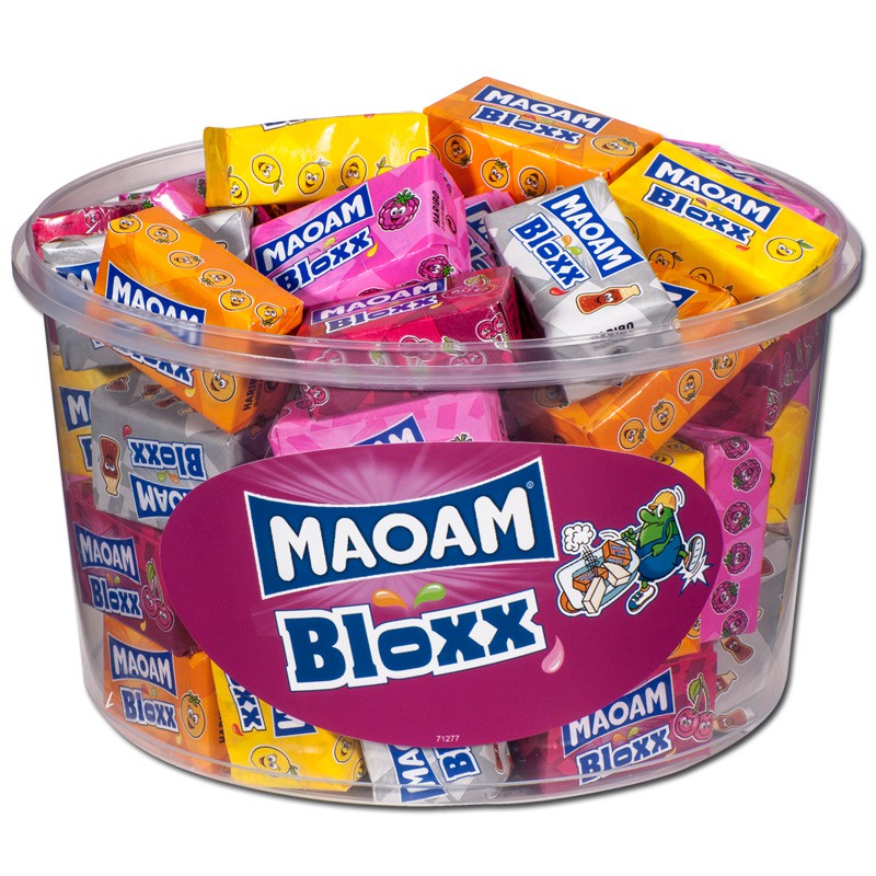 Haribo, Maoam Bloxx, Würfel, Kaubonbon, 50 Stück Bonbons Kaubonbon ...