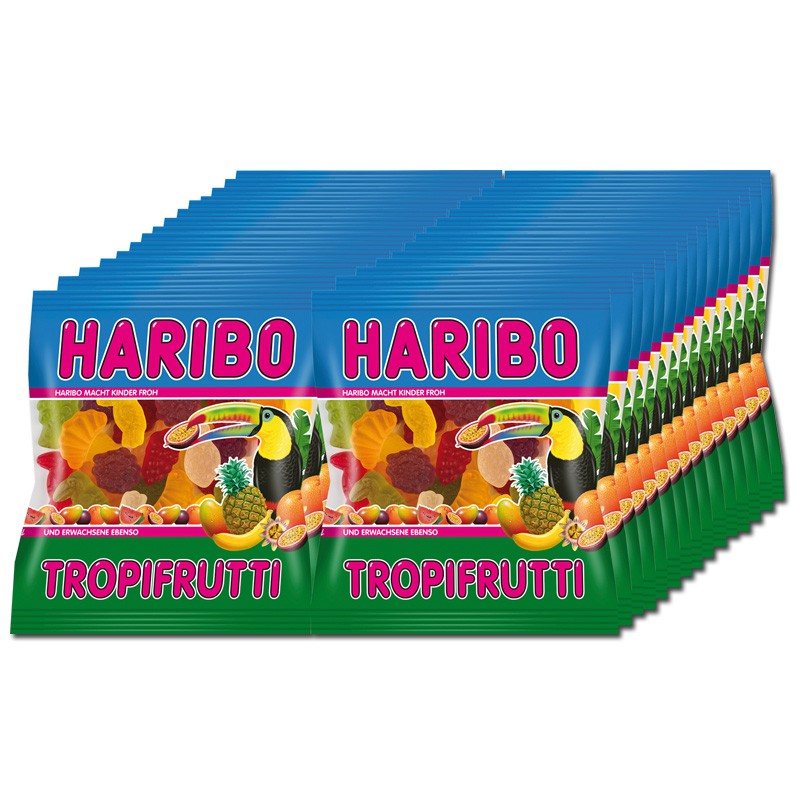 Haribo Tropifrutti, Fruchtgummi, 30 Beutel, 100g Fruchtgummi Beutel ...