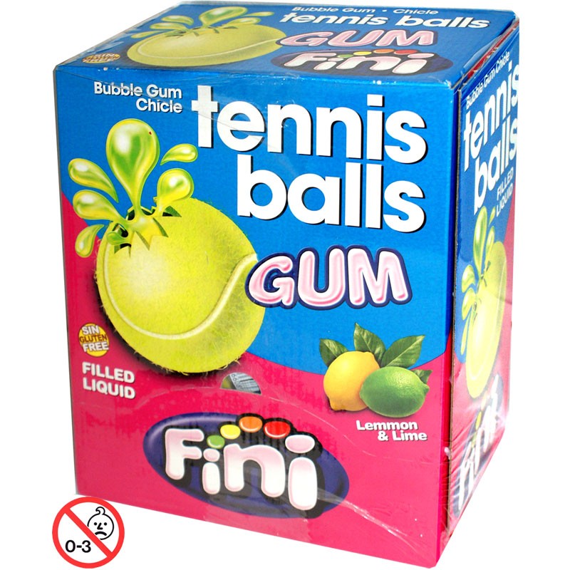 Fini Sport Balls Kaugummi Tennisball Bubble Gum 200 Stk Kaugummi ...