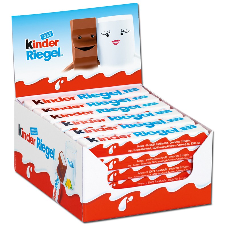 Ferrero Kinder Riegel, Schokolade, 36 Riegel Riegel Ferrero Schokoriegel