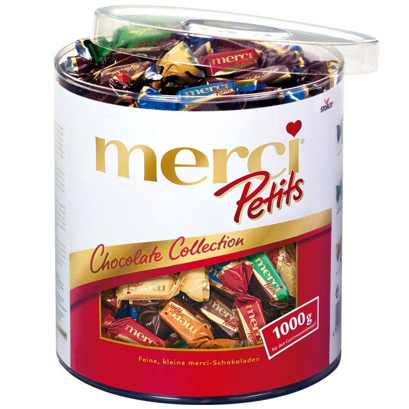 Storck Merci Petits Chocolate Collection 1kg Dose Schokolade Tafeln ...