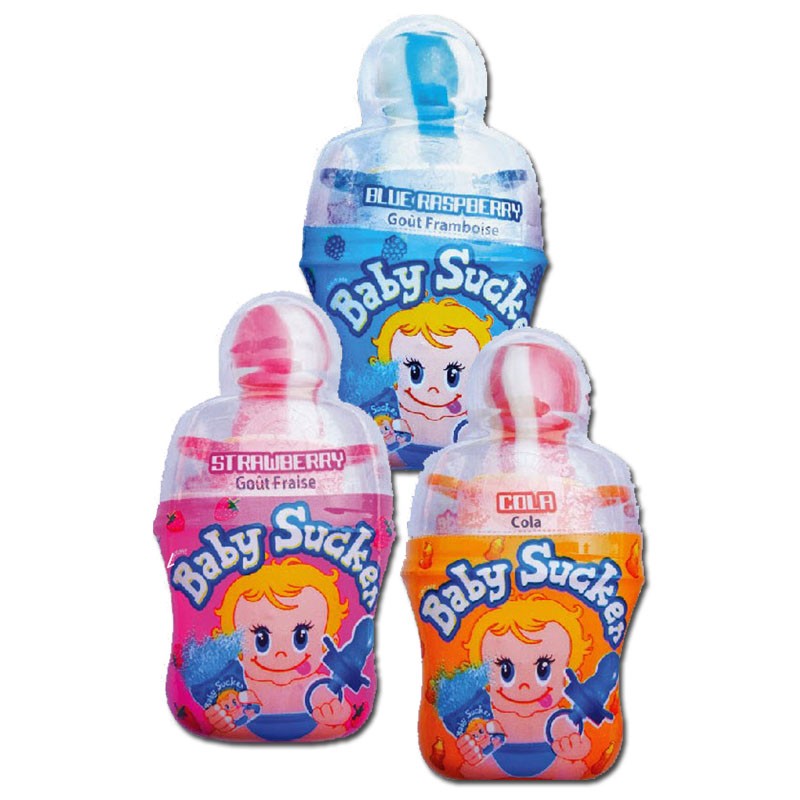 Baby Sucker, Brausepulver und Lutscher zum Dippen, 12 Stück Brauseartikel