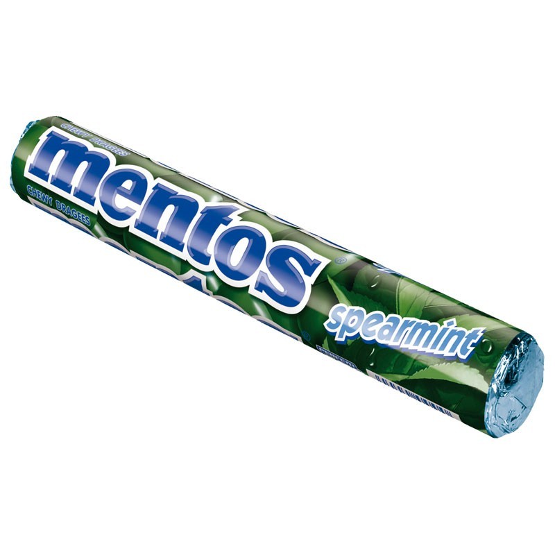 Mentos Spearmint Rolle, Kau-Bonbon, Dragee, 40 Stück Bonbons Kaubonbon ...