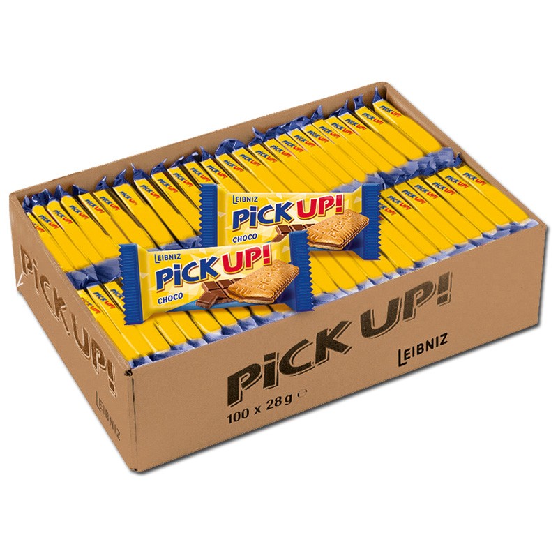 Bahlsen Leibniz Pick Up Choco, Riegel, 100 Stück je 28g Gebäck Kekse ...