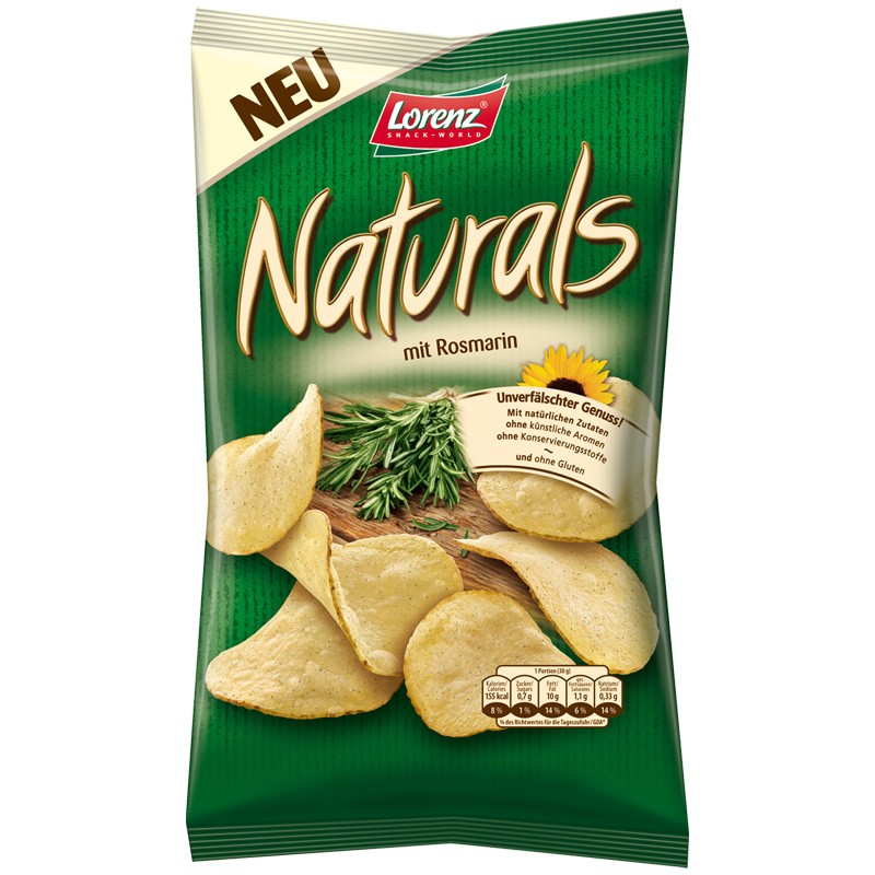 Lorenz Naturals Rosmarin Chips 110g 12 Beutel Knabberartikel Chips ...