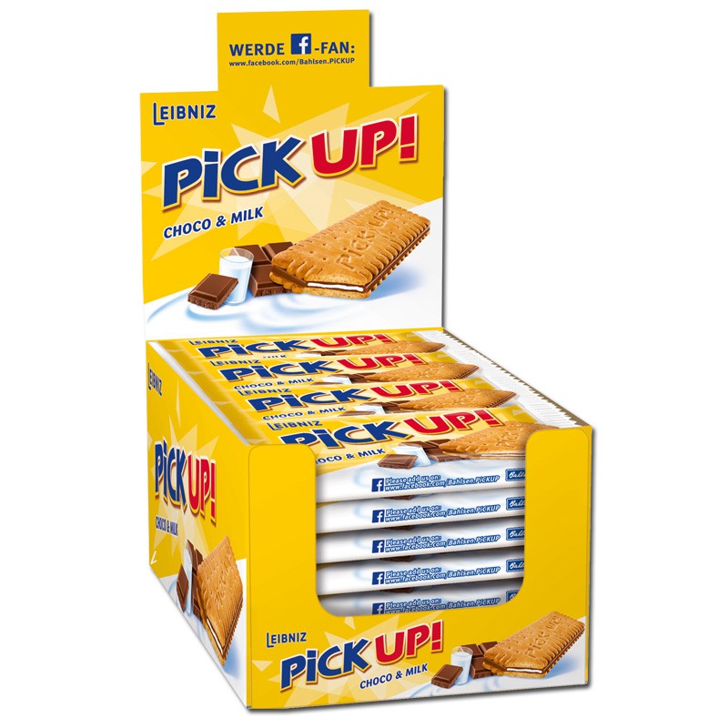 Bahlsen Leibniz Pick Up Riegel, Choco & Milch, 24 Stück Riegel Riegel ...