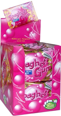 Spaghetti Gum, Kaugummi, 24 Stück Kaugummi Kinderkaugummi bunte ...