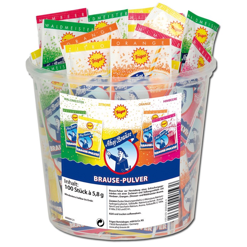 Frigeo Brause-Pulver, Ahoj-Brause, 100 Beutel Brauseartikel