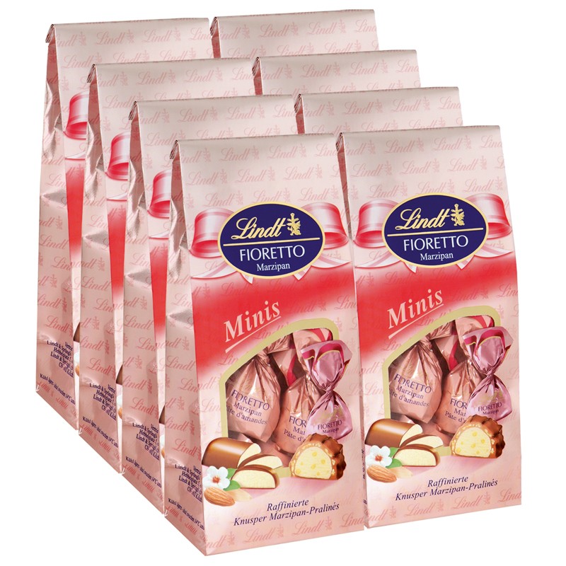 Lindt Fioretto Minis Marzipan 115g, Pralinen, 8 Packungen Schokolade ...