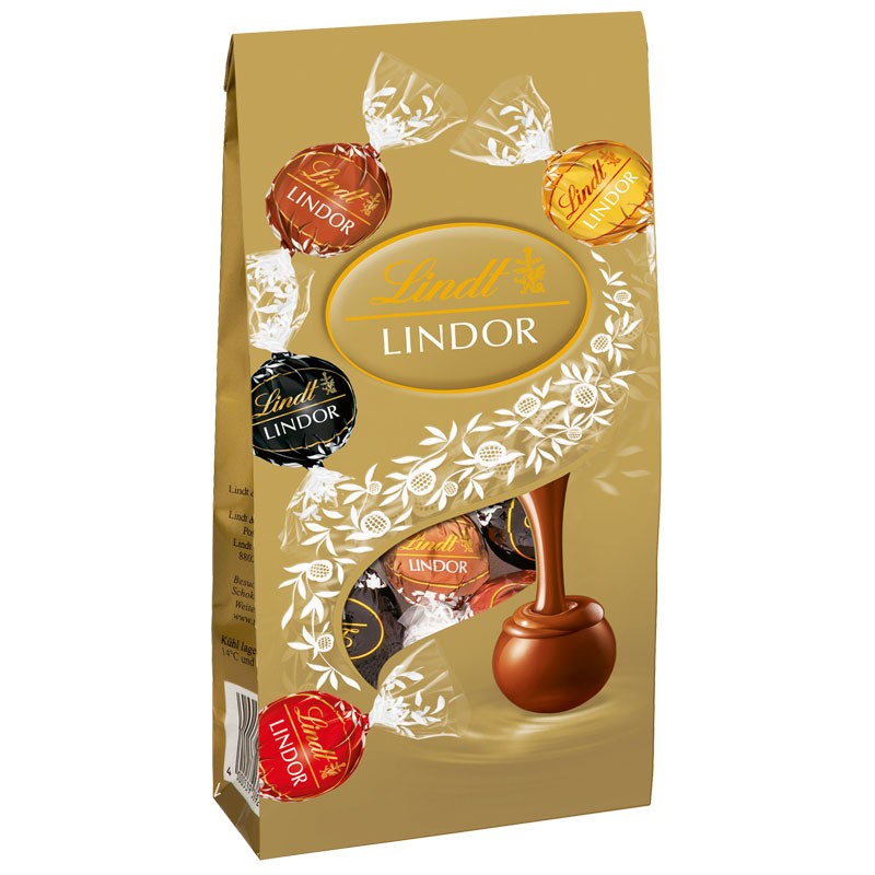Lindt Lindor Kugel Mix, Praline, 137g Mischbeutel, 8 Stück Schokolade ...