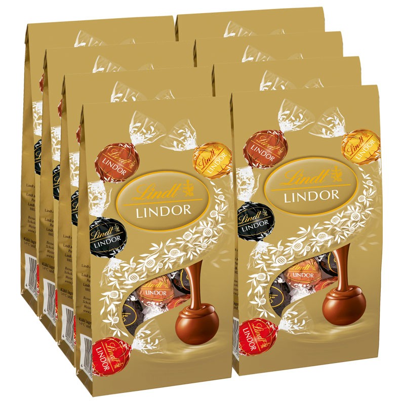 Lindt Lindor Kugel Mix, Praline, 137g Mischbeutel, 8 Stück Schokolade ...