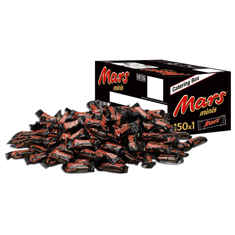 Mars Minis Großverbrauchergebinde, Schokolade,150 Riegel Riegel Mars ...