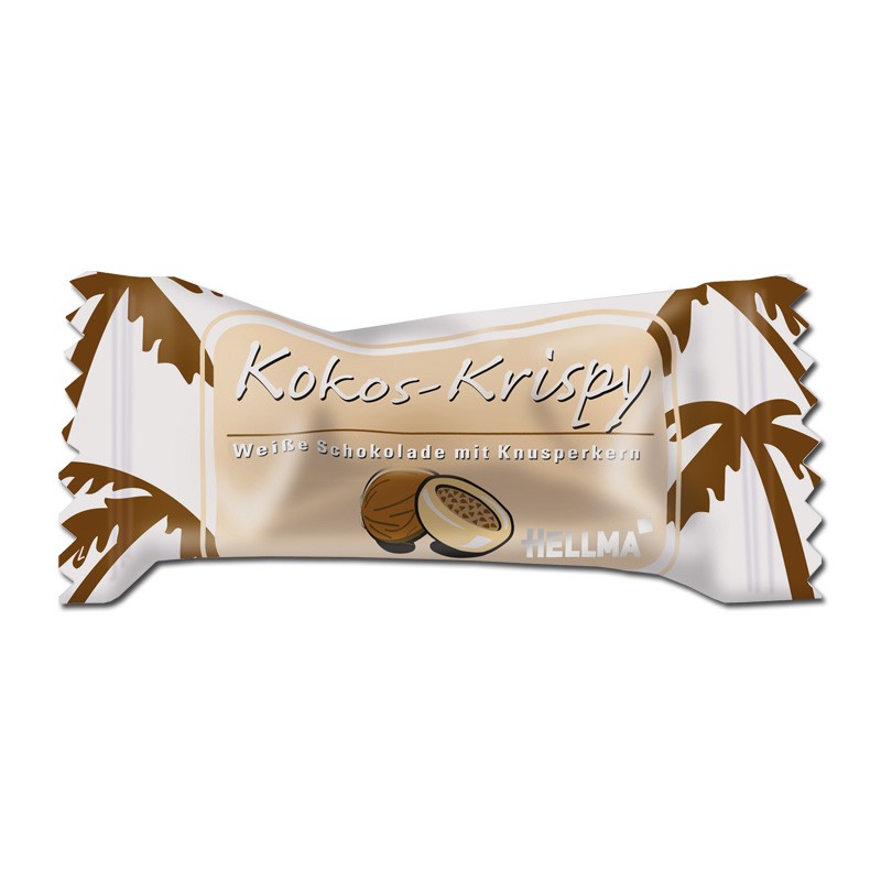 Hellma Kokos Krispy, weiße Schokolade mit Kokos 380 Stück Spezialitäten