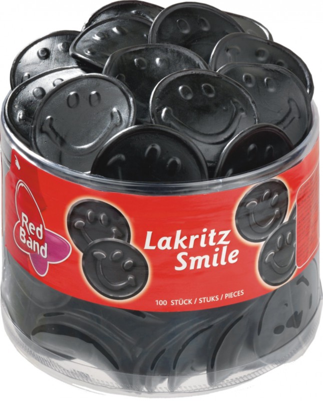 Red Band Lakritz Smile, 100 Stück Lakritz Lakritz Dosen Stückartikel
