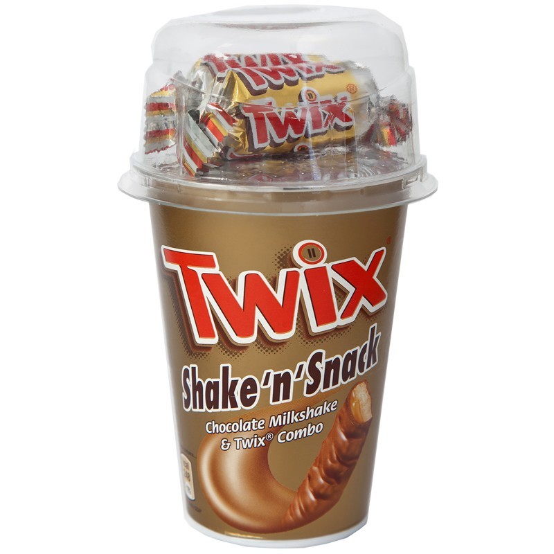 (8,51EUR/1l) Twix Shake n Snack Drink plus Twix miniatures 10Becher | eBay
