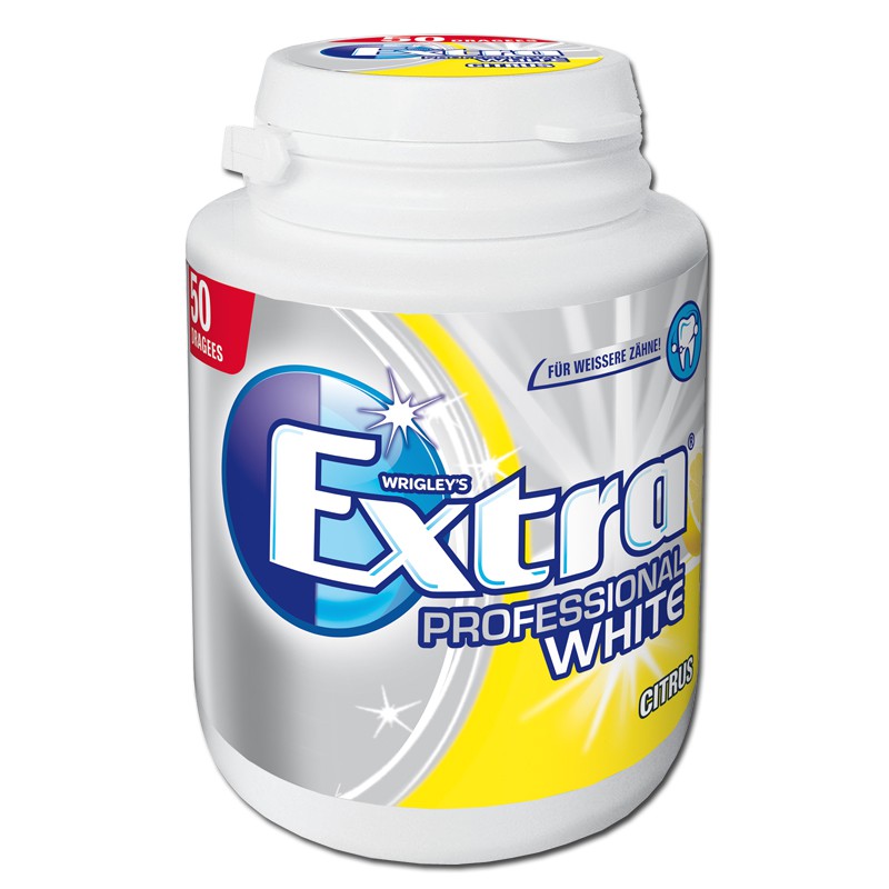 Wrigleys Extra Professional White Citrus Dose, 12 Stück Kaugummi ...