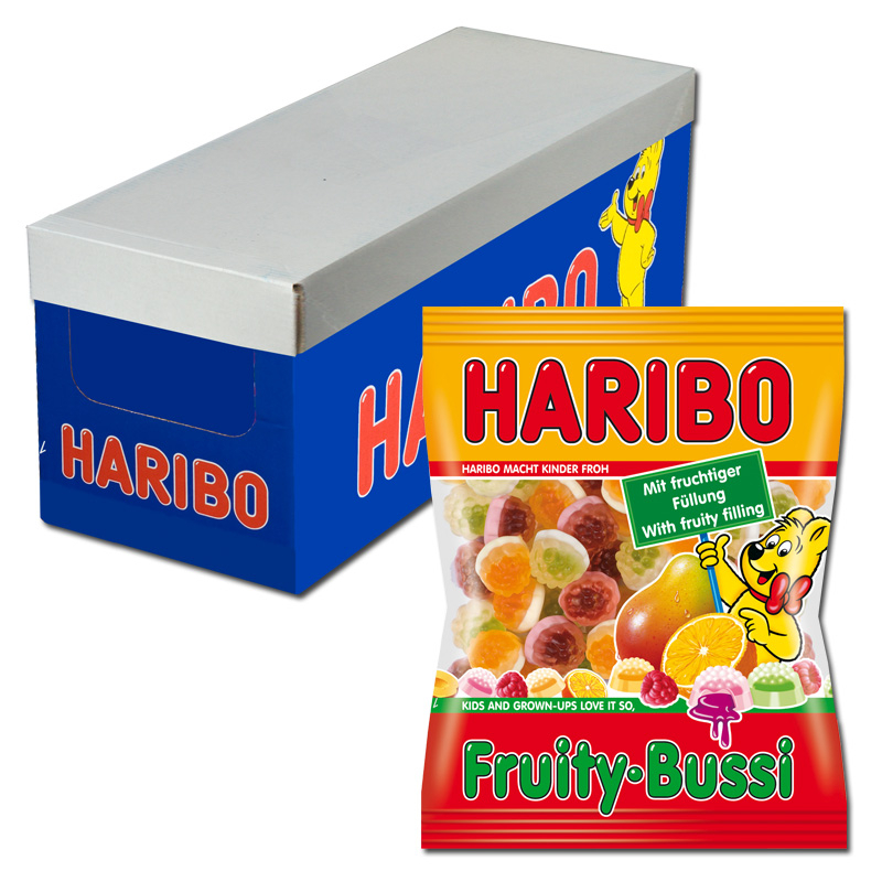Haribo Fruity Bussi, Fruchtgummi, 16 Beutel, 200g Fruchtgummi Beutel ...