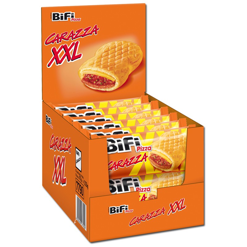 Bifi Carazza XXL Pizza-Snack, Weizen-Gebäck, 15 Stück Snacks